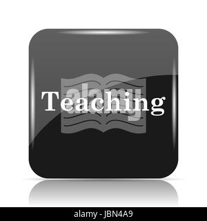 Teaching icon. Internet button on white background Stock Photo - Alamy