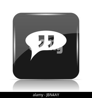 Double quotes icon. Internet button on white background Stock Photo - Alamy
