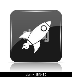 Rocket icon. Internet button on white background Stock Photo - Alamy