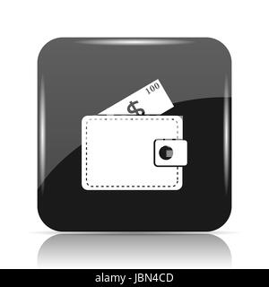 Wallet icon. Internet button on white background Stock Photo - Alamy