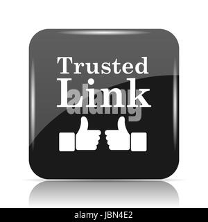 Trusted link icon. Internet button on white background Stock Photo - Alamy