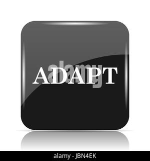 Adapt icon. Internet button on white background Stock Photo - Alamy