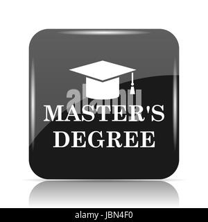 Master's degree icon. Internet button on white background Stock Photo ...