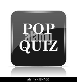 Pop quiz icon. Internet button on white background Stock Photo - Alamy