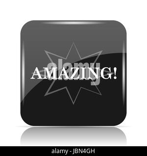 Amazing icon. Internet button on white background Stock Photo - Alamy