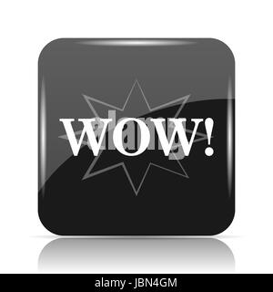 Wow icon. Internet button on white background Stock Photo - Alamy