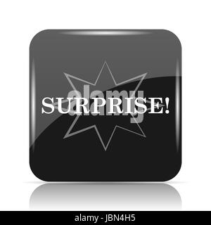Surprise icon. Internet button on white background Stock Photo - Alamy
