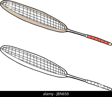 Single isolated badminton racket on isolated white background Stock ...