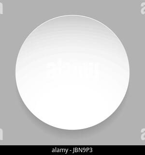 Empty round sticker background. White tag, paper round sticker with ...