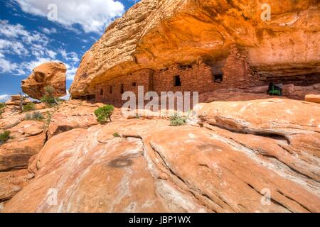 Canyon formations at the Anasazi Indian Citadel Ruins at Cedar Mesa in ...