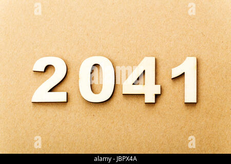 Wooden block for year 2041 Stock Photo - Alamy