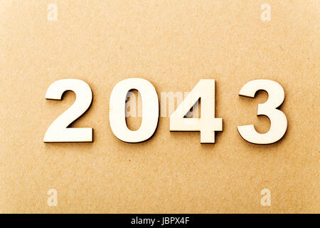 Wooden block for year 2043 Stock Photo - Alamy