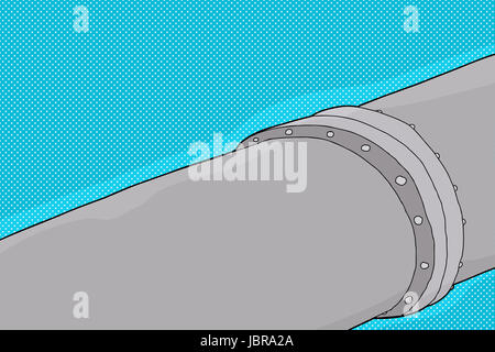 Hand drawn cartoon of main pipe over blue background Stock Photo - Alamy