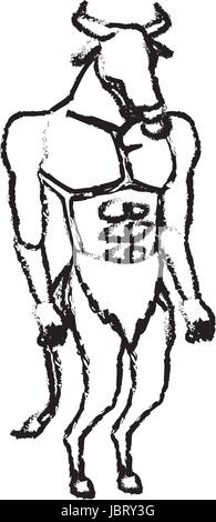 minotaur greek mythological creature legend image Stock Vector Image ...