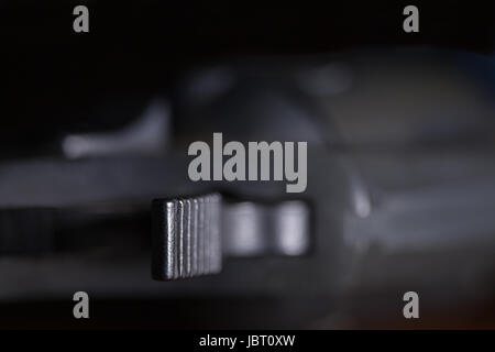 Macro of revolver gun hammer Stock Photo - Alamy