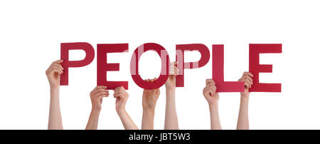 Many People Holding Skills as a Word, Isolated Stock Photo - Alamy