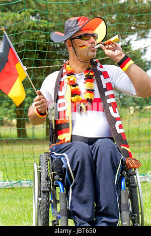 football fan with handicap Stock Photo - Alamy