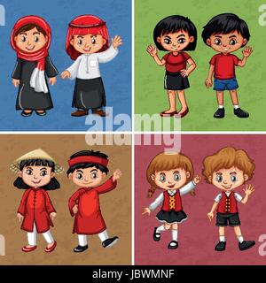 Children from different countries Stock Vector Image & Art - Alamy