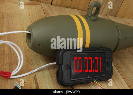 IED (improvised explosive device) with with anti-personnel mine. Text ...