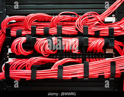 Detail of cable management on a data centre server room Stock Photo - Alamy