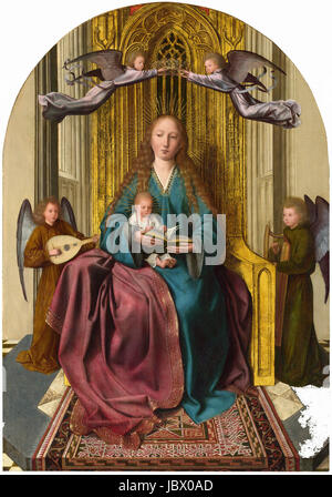 Painting of The Virgin And Child With Angels by Quentin Massys dated 1500 Stock Photo - Alamy