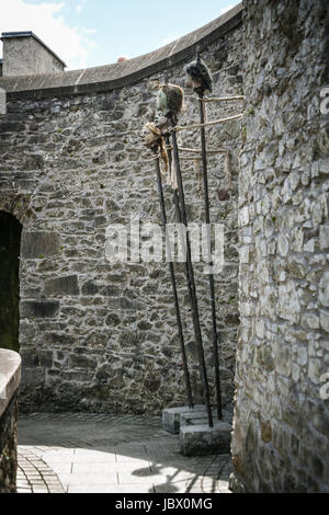 Models of executed heads on pikes, Elizabeth Fort, Cork, Ireland Stock ...