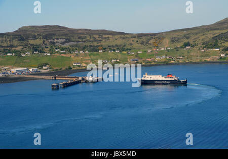 CalMac ferry docking on the Isle of Iona, Inner Hebrides, Scotland UK ...