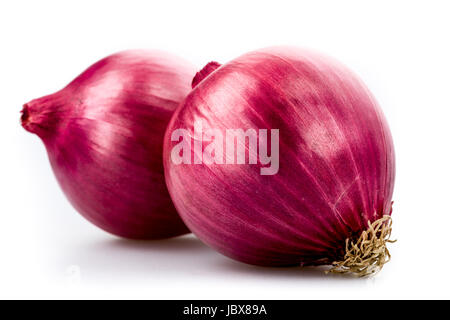 Aufgeschnittene Rote Zwiebel auf weissen untergrund Stock Photo - Alamy