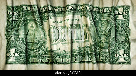 One-U.S. Dollar bill, back Stock Photo - Alamy
