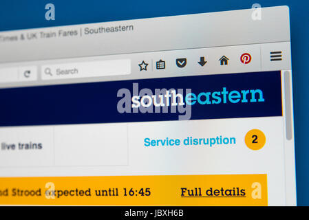 southeastern railway train operating company trains in the platforms at ...