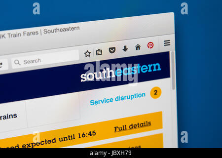 southeastern railway train operating company trains in the platforms at ...