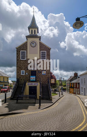 Narberth High Street, Town Hall and Museum, Pembrokeshire, Wales Stock ...