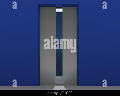 Illustration of Blue and gray Elevator Interior Stock Photo - Alamy