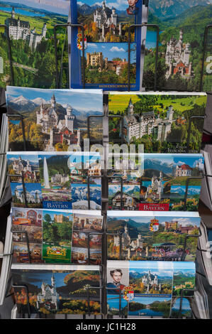 Postcard stand picture stand, neuschwanstein castle, fussen Bavaria ...