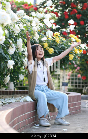 Rose and Girl Stock Photo - Alamy