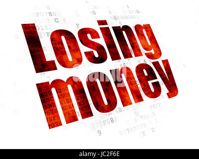 Banking concept: Losing Money on Digital background Stock Photo - Alamy