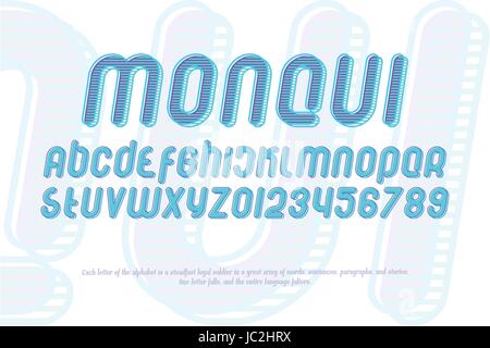 set of italics stylized alphabet letters and numbers. vector, cartoon ...