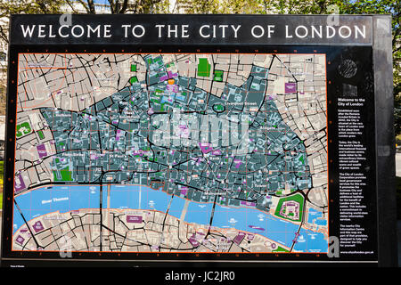 England, London, City of London, Street Map showing Bank of England and ...