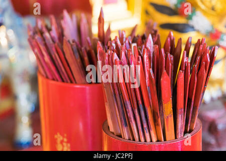 Kau Cim, fortune telling sticks in the Chinese Thean Hou Temple, Kuala ...