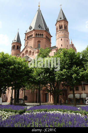 Mainz Cathedral or St. Martin's Cathedral, Mainz, Rhineland-Palatinate ...