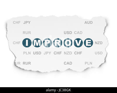 Finance concept: Improve on Torn Paper background Stock Photo - Alamy