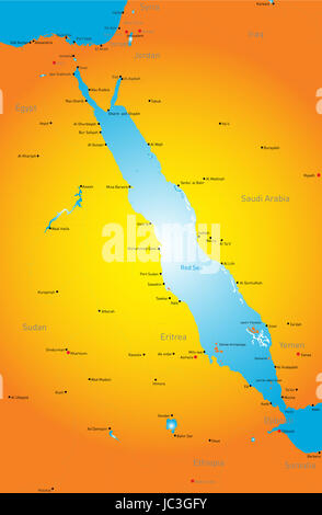vector color map of Saudi Arabia country Stock Photo - Alamy