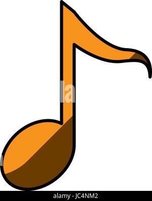 orange quaver music note symbol icon Stock Vector Image & Art - Alamy