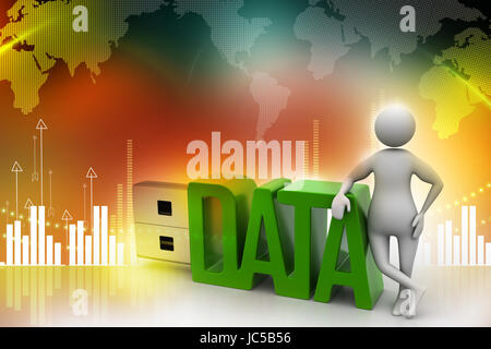 Businessman standing with usb flash drive Stock Photo - Alamy