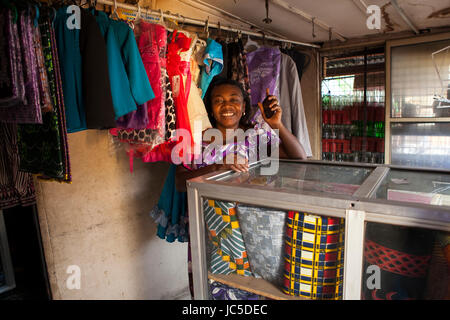 A female shop keeper, Nigeria, Africa Stock Photo - Alamy