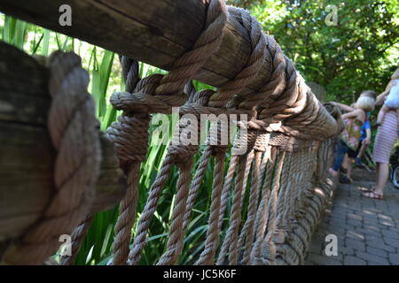 Rope Bridge at the Zoo Stock Photo - Alamy