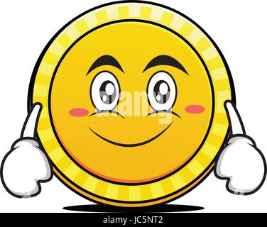 Cute golden coin character with angry emotions, grumpy face, furious ...