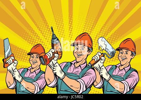 Carpenter Man Colored Cartoon Illustration Stock Vector Image & Art - Alamy