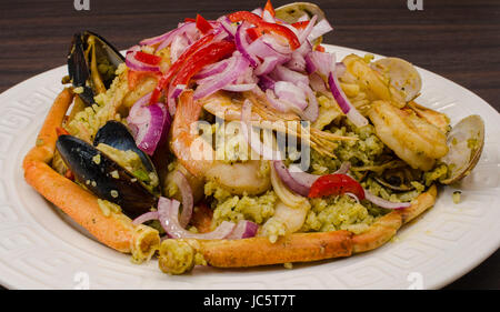 Arroz con mariscos, comida tipica de Peru Stock Photo - Alamy