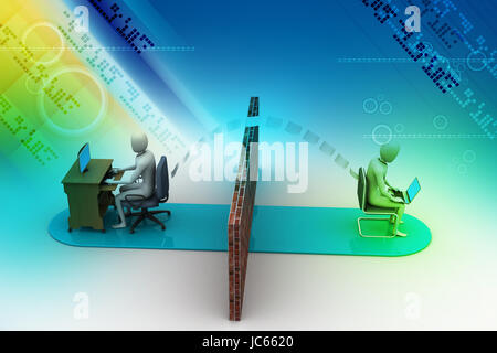 businessman send email out from a wireless wifi Stock Photo - Alamy